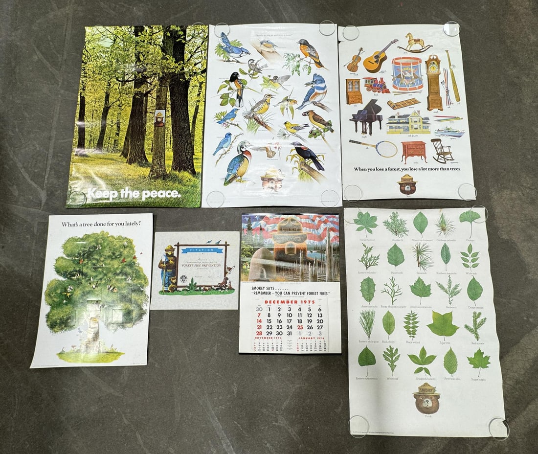 Forest Service Smokey Bear Usfs Posters & Calendar Auction