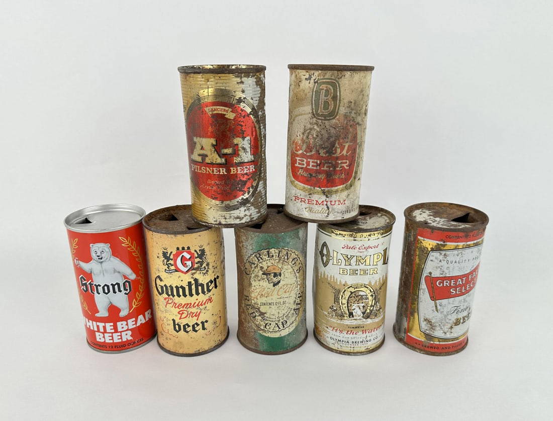 Collection Of Flat Top Beer Cans Auction