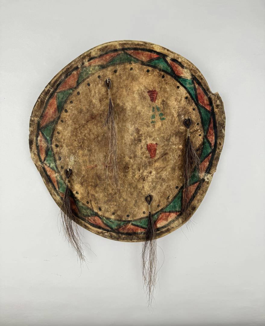 Plains Native American Indian Hide Covered Shield Auction