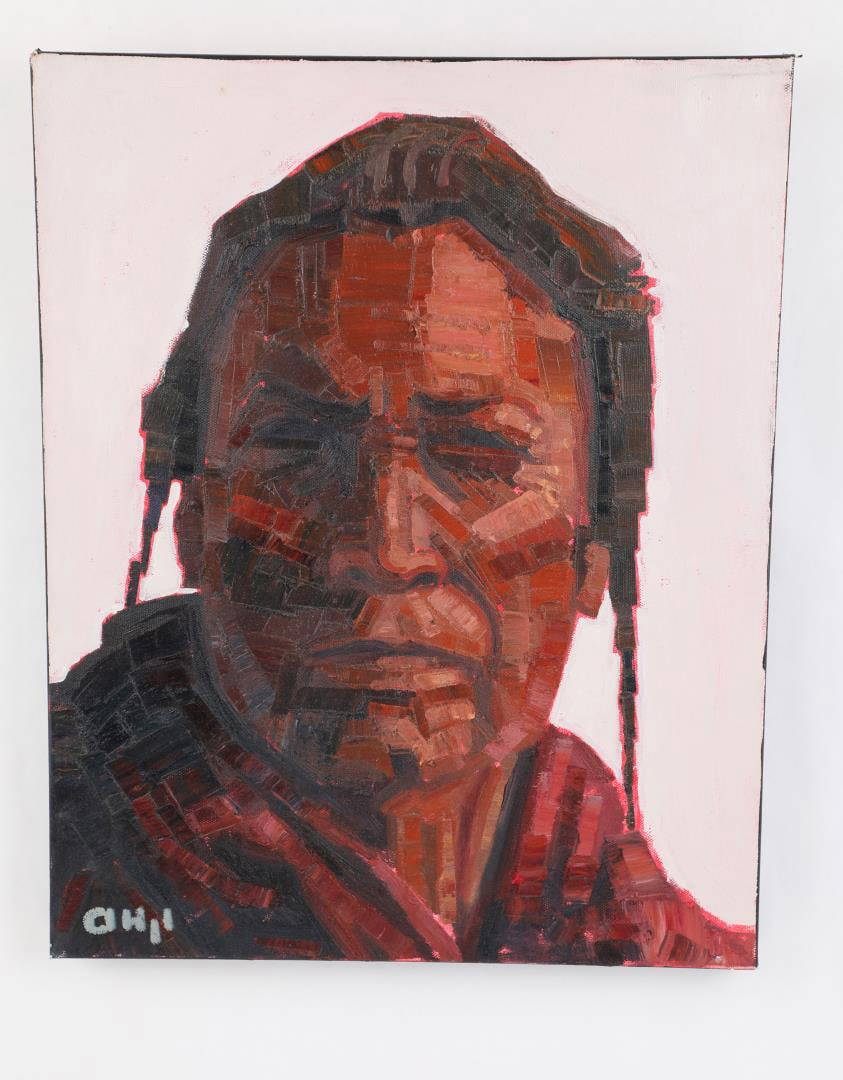 Aaron Hazel Native American Indian Painting Auction