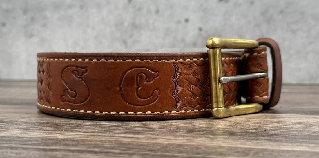 Ted Blocker's Custom Holsters Leather Gun Belt Auction