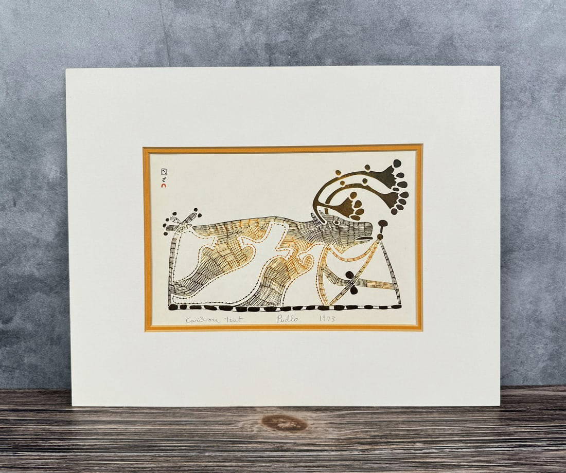 Pudlo Pudlat Caribou Tent Print Auction