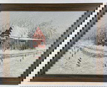 Joyce Roybal Whimsical Puffy Band Oil Art Painting