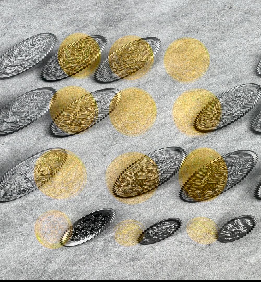 Collection Of Army Uniform Buttons Auction