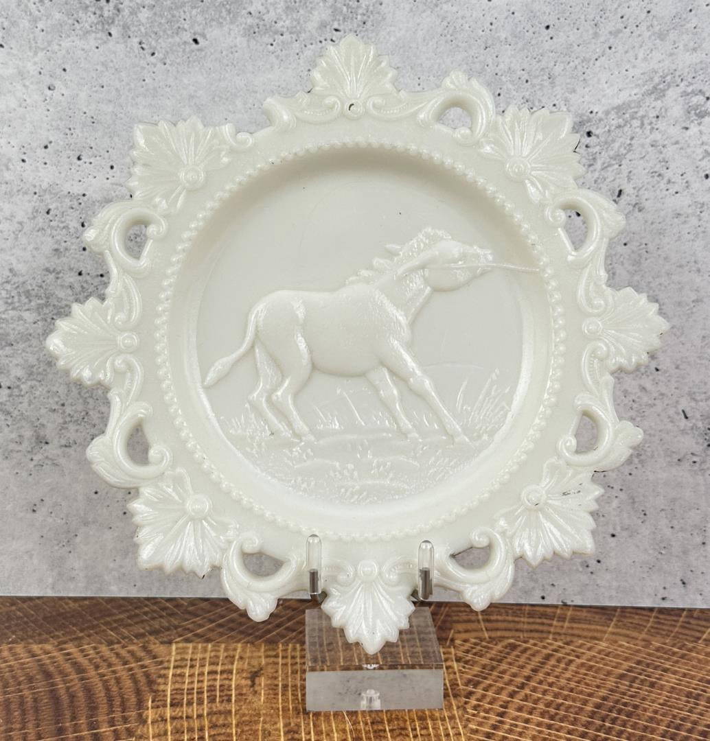 Westmoreland Milk Glass Donkey Plate Auction