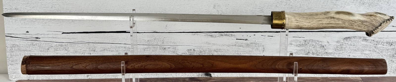 Montana Elk Horn Sword Cane Walking Stick Auction