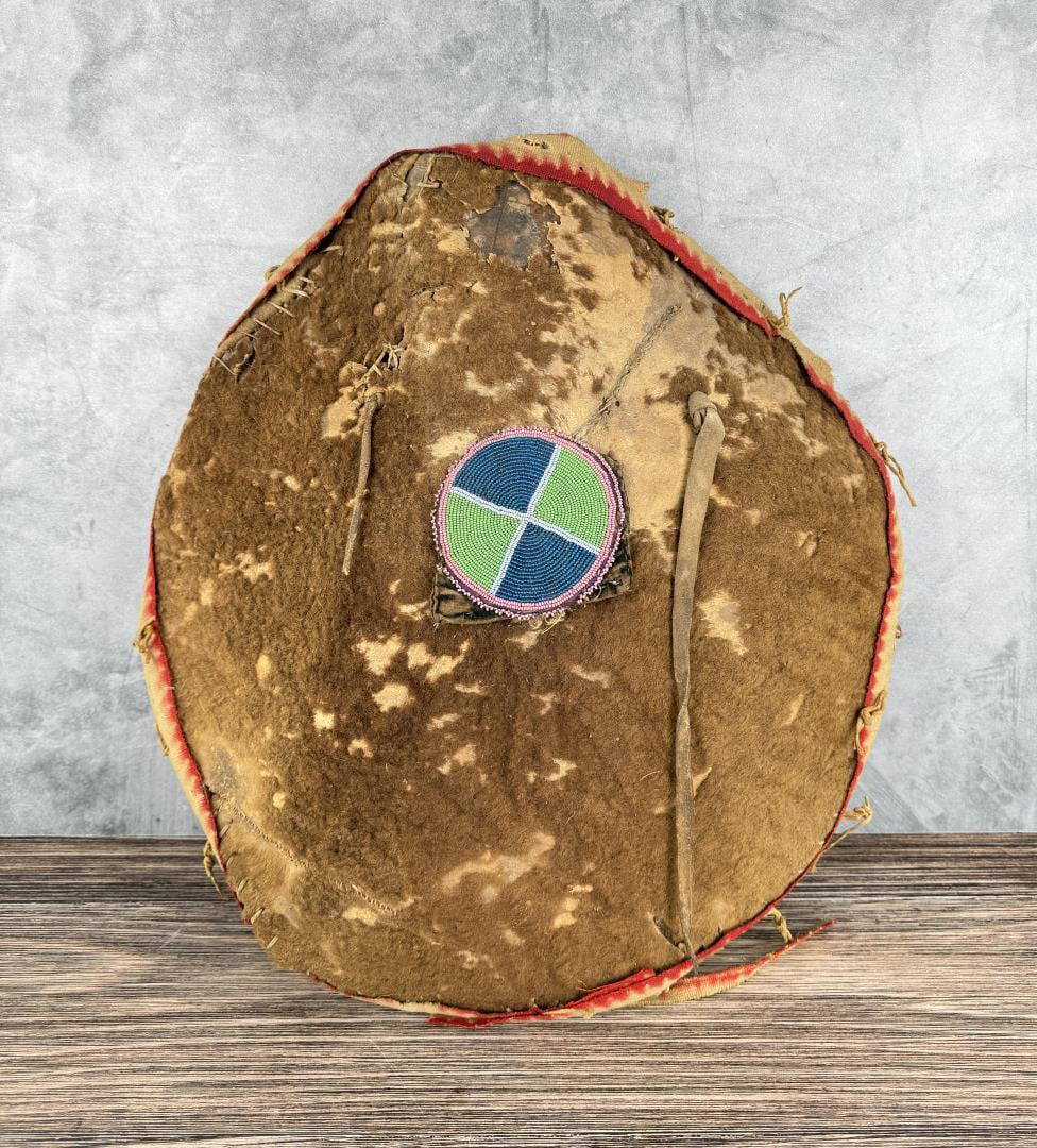 Osage Native American Indian Buffalo Hide Shield Auction