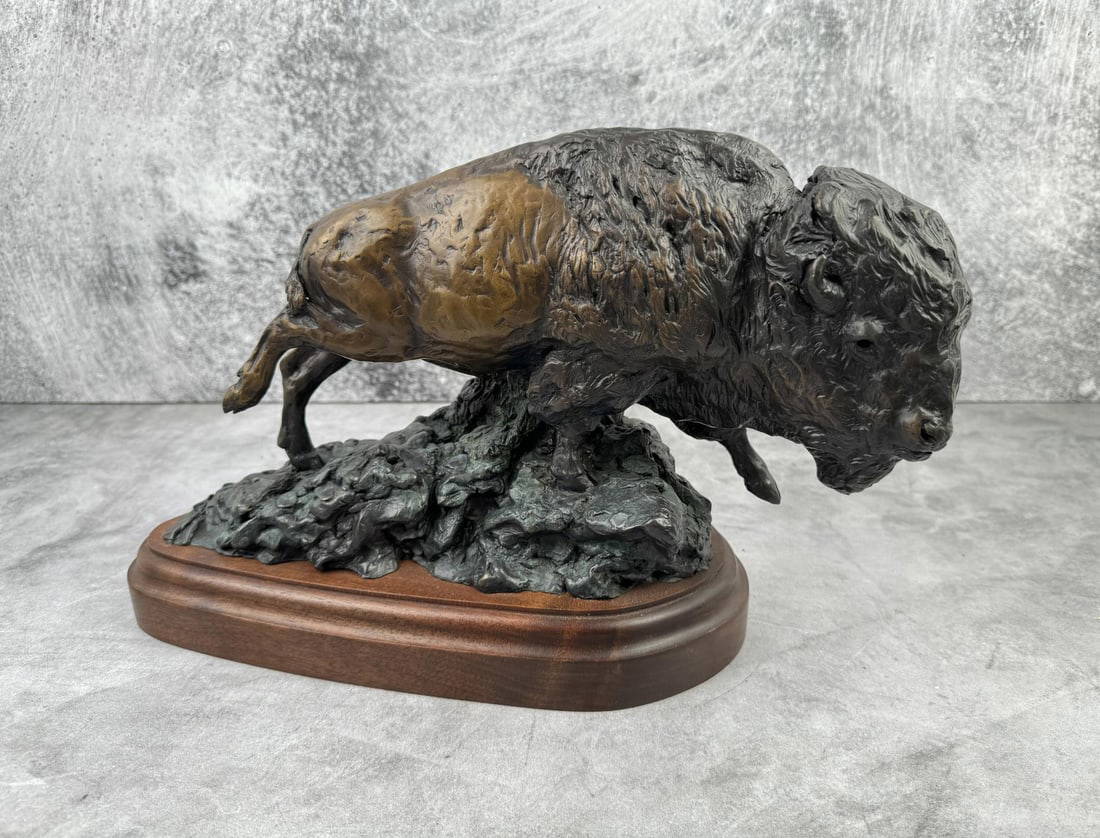 Joe Halko Montana Buffalo Bronze Auction