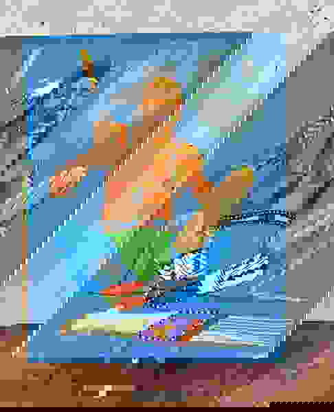 George Flett Oil On Board Indian Painting Auction