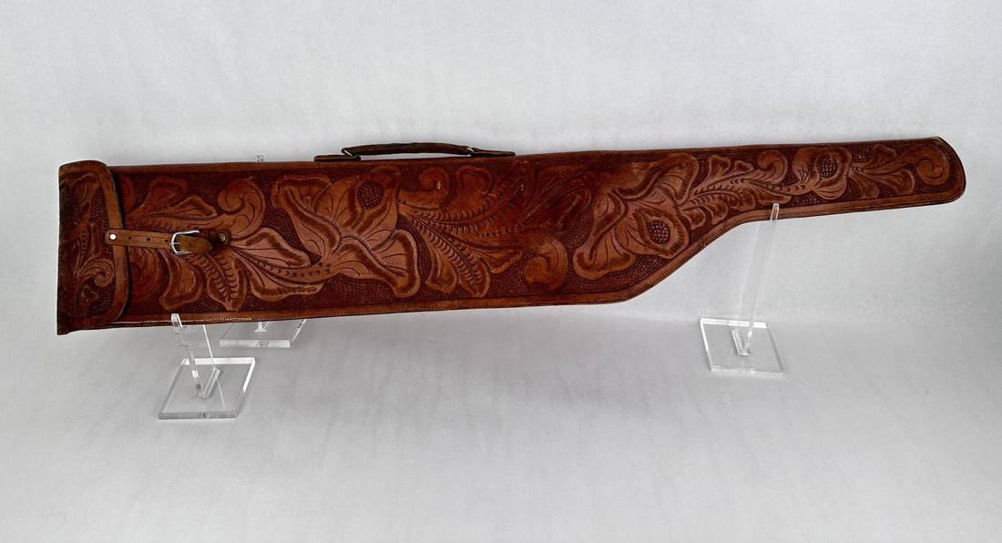 Tooled Leather Rifle Scabbard Case Auction