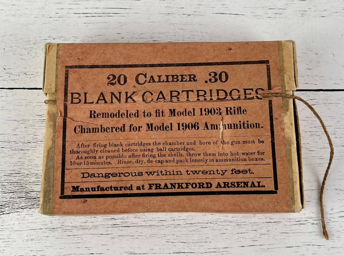 Springfield 1903 Frankford Arsenal .30 Blank Ammo Auction