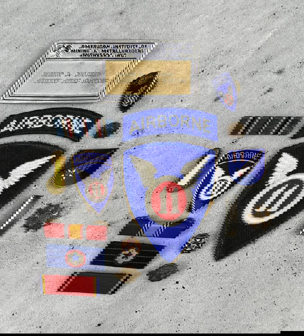 Ww2 11th Airborne Pin Patch Grouping Auction