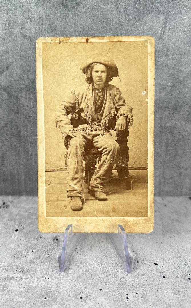 Cdv Photo Of Cowboy Frontiersman Uncle Alex Auction