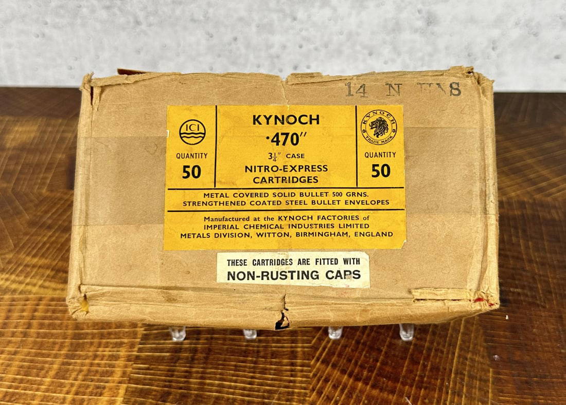 50 Rounds Of Kynoch .470 Nitro Express Rifle Ammo Auction