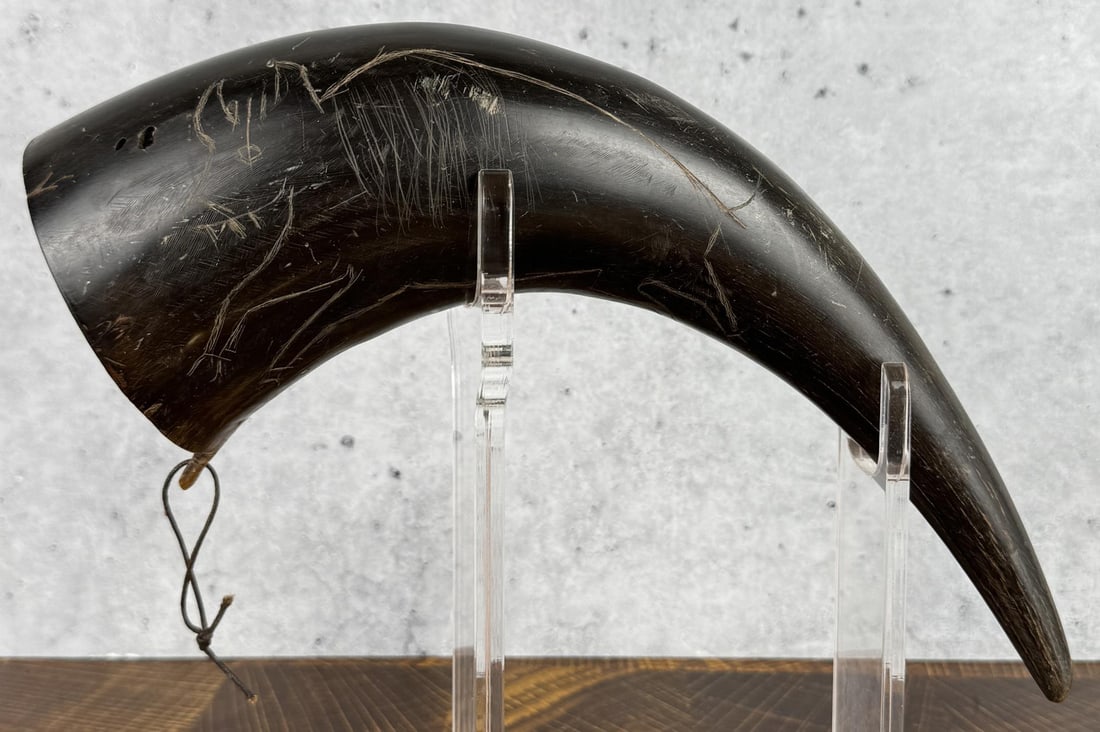 Antique Native American Indian Buffalo Horn Auction