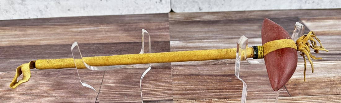 Native American Indian Pipestone War Club Auction