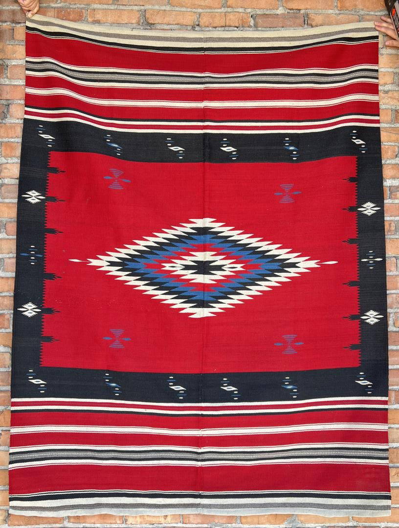 Gorgeous Large Chimayo Indian Rug Blanket Auction