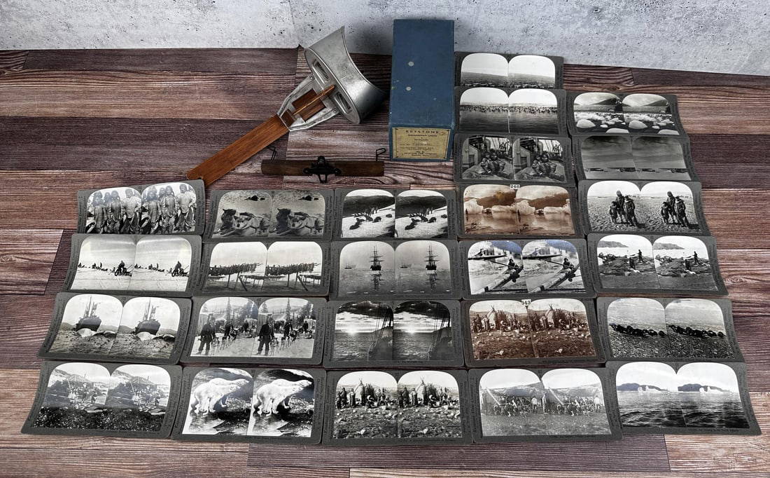 Keystone Stereoview Set And Viewer Auction