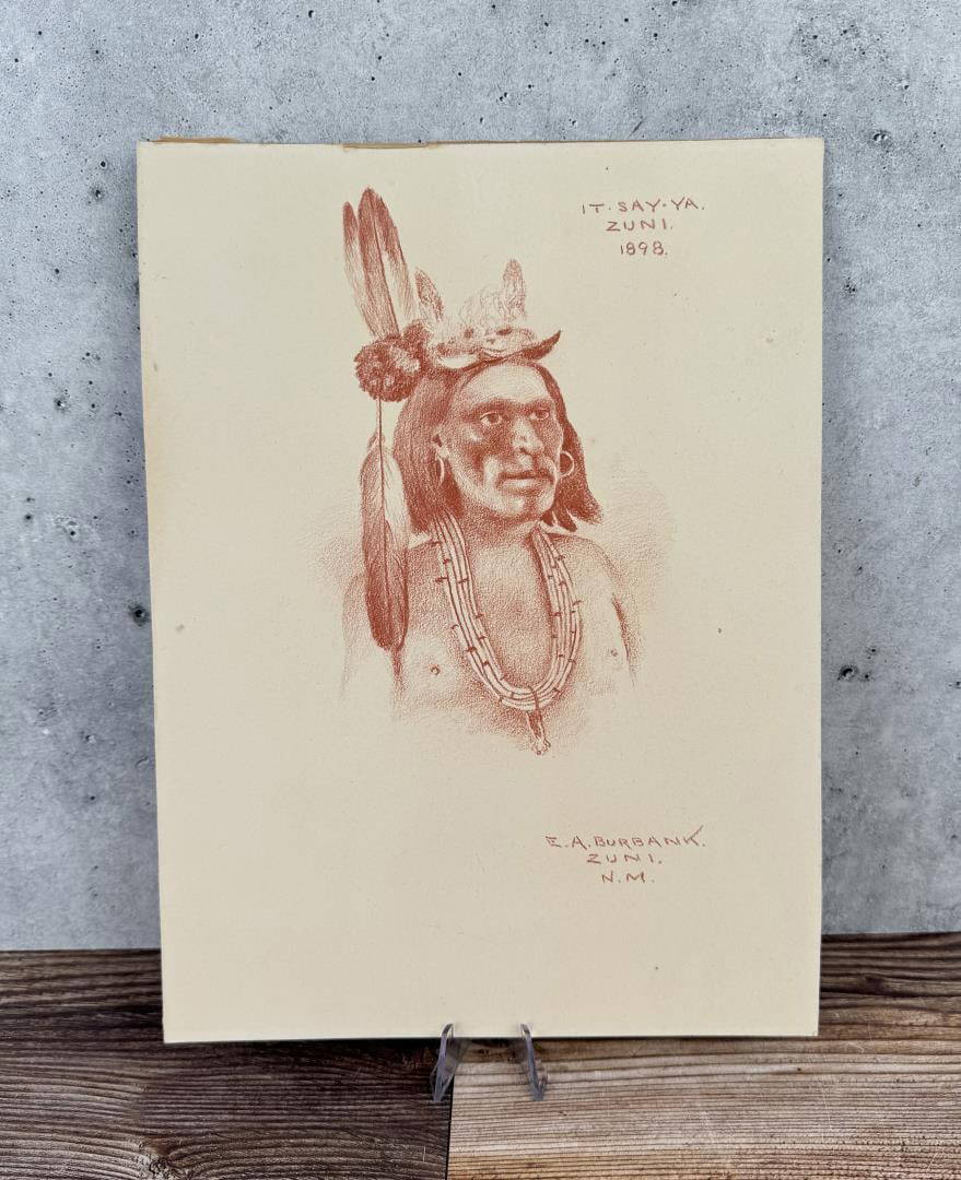 Elbridge Ayer Burbank Zuni Indian Drawing Auction