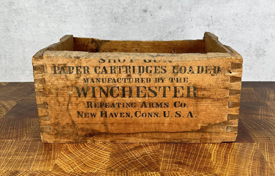 Antique Winchester 12ga Shotgun Shell Box Crate Auction