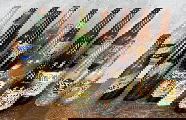 Collection Of Antique Beer Bottles