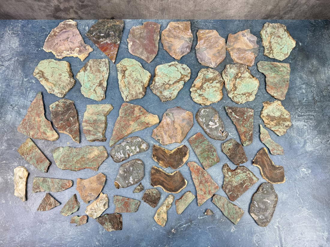 Collection Of Lapidary Material Mineral Slabs Auction