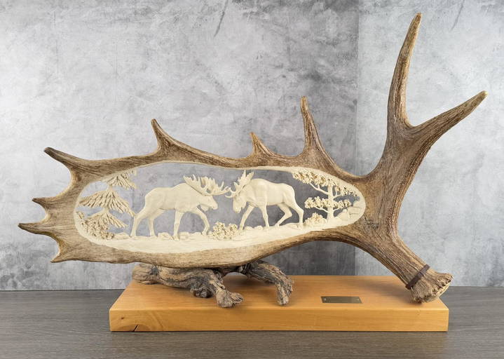 Lenore Generaux Carved Moose Paddle The Challenge