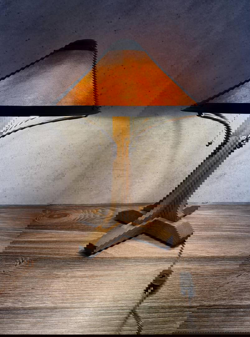 Arts & Crafts Warren Hile Mission Oak Lamp Auction