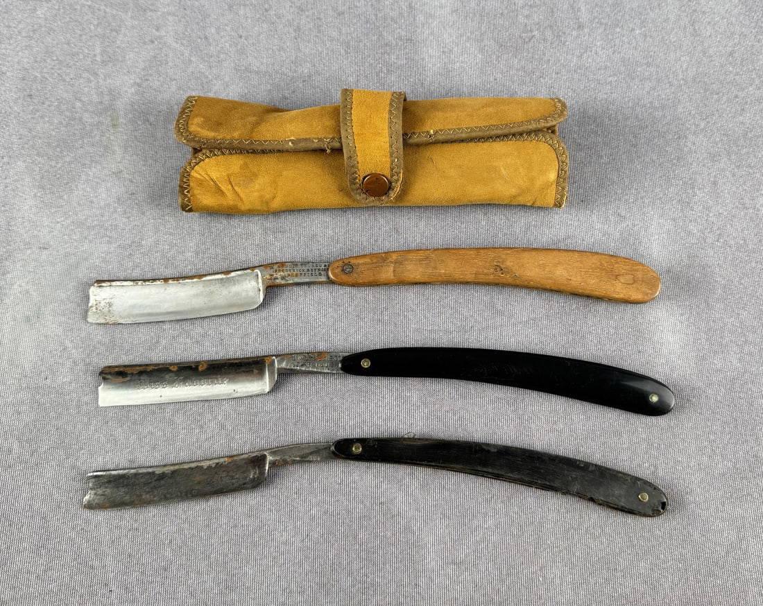 Group Of Antique Straight Razors Auction