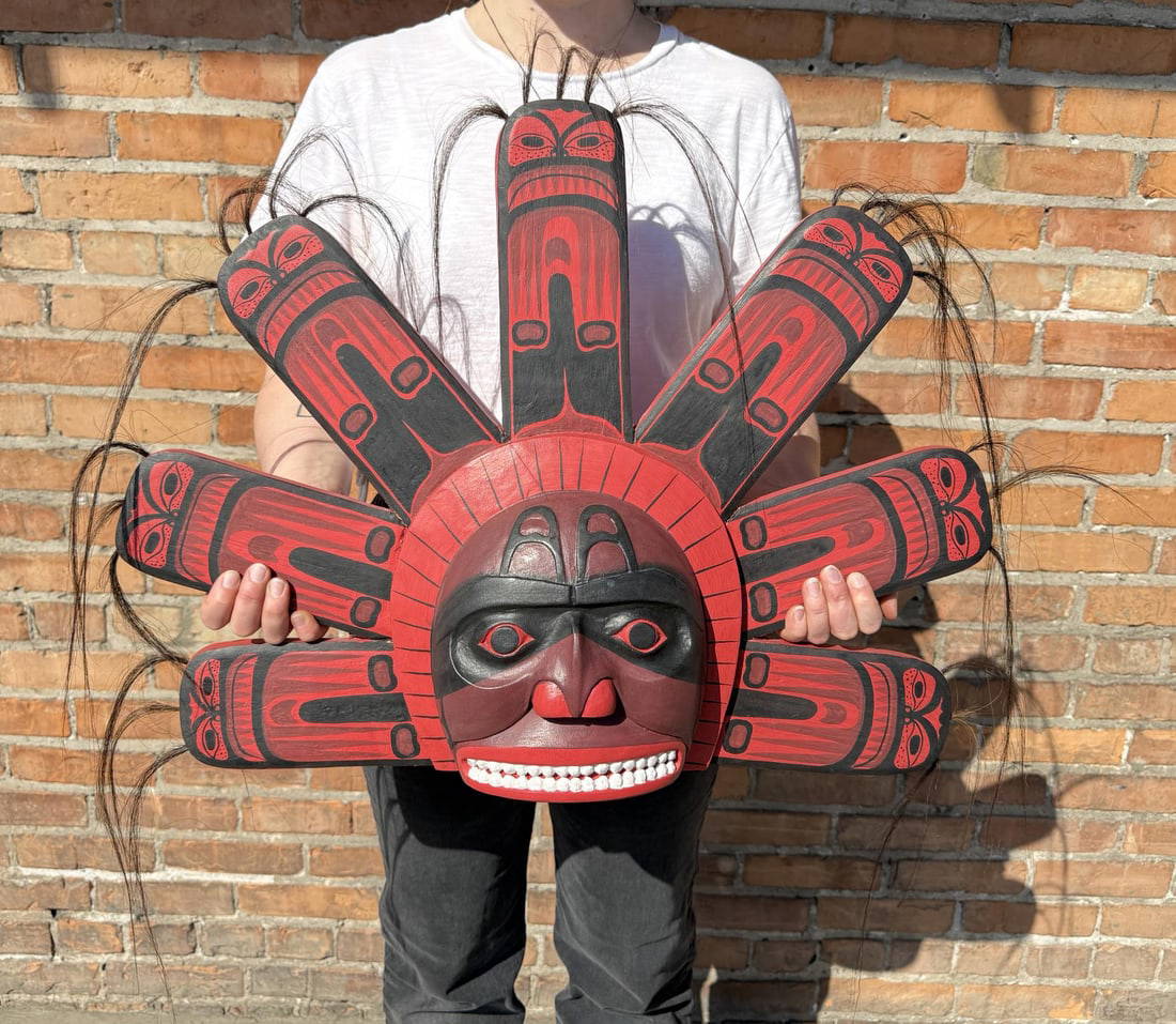 Salish Northwest Coast Style Sun Mask Auction