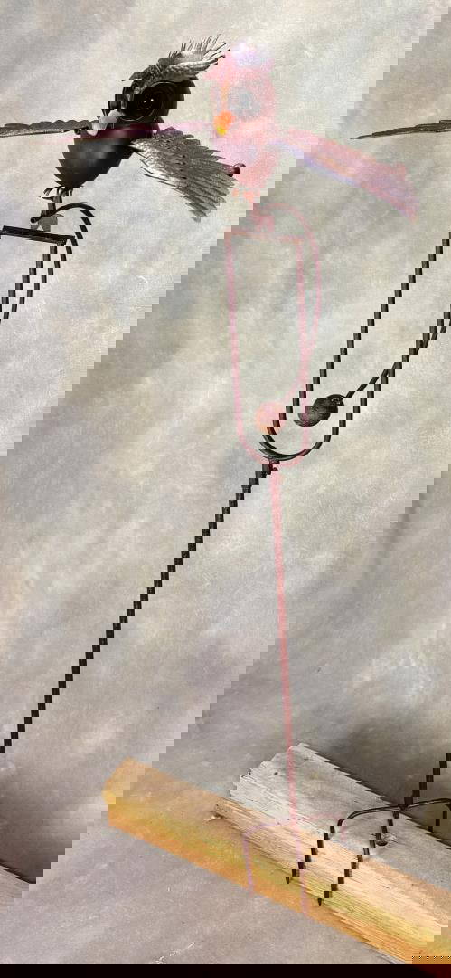 Decorative Tin Metal Garden Owl Wind Rocker Auction