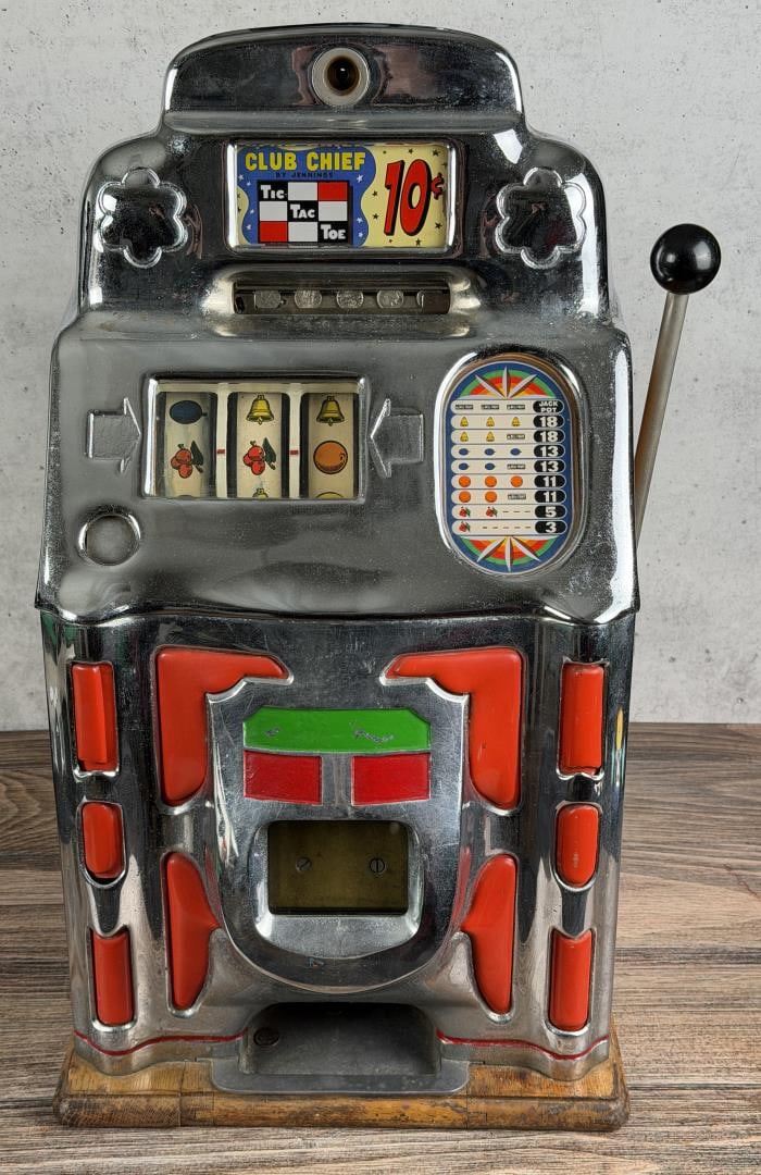 Jennings Chinese Front Club Chief 10c Slot Machine Auction