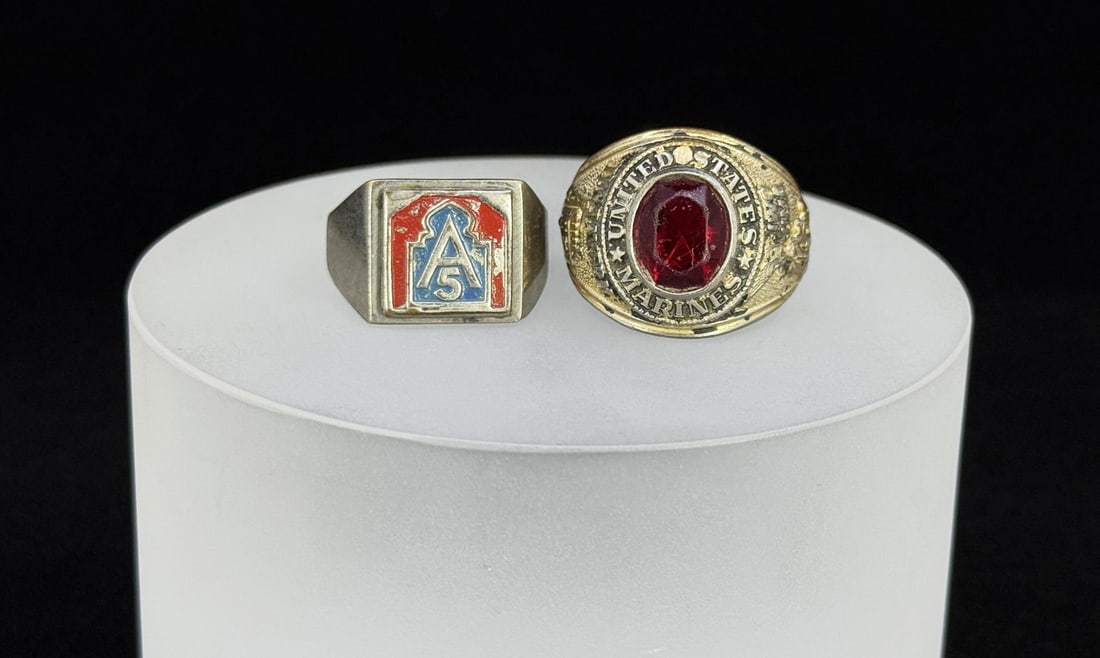 Ww2 Us Army Usmc Marine Corps Rings Auction