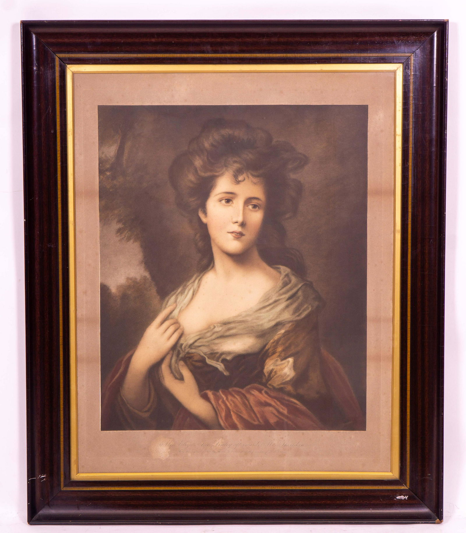 Antique Engraving 'miss Eliza Ann Linley Afterwards