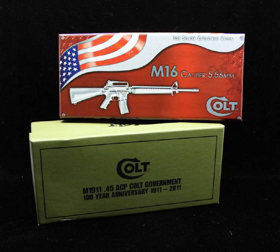 Two 1oz Silver Colt Colored Coins