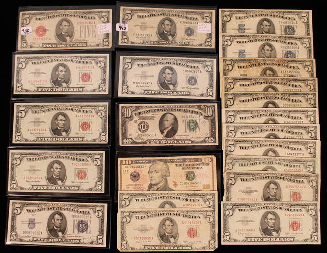 U.s. * Notes, Silver Certificate, Red Seal Notes