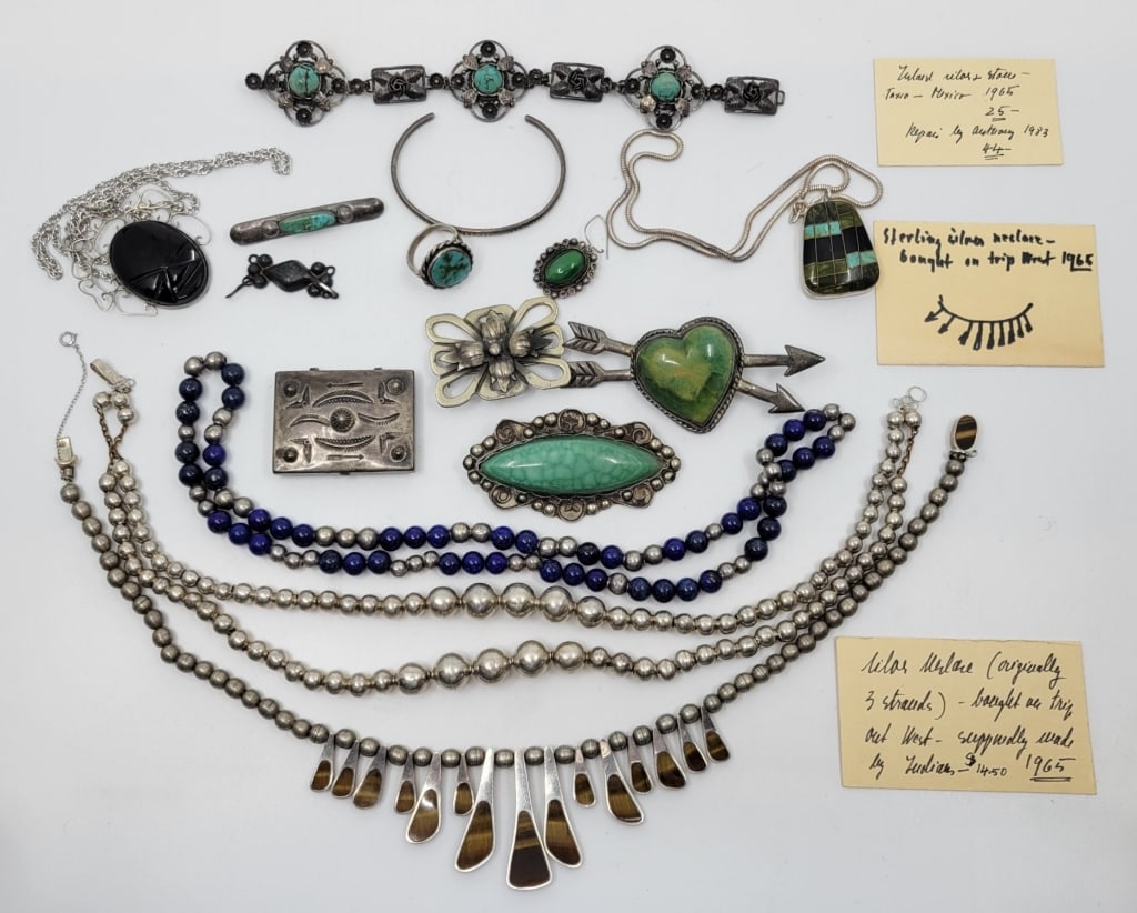Mexican Silver Jewelry Lot Auction
