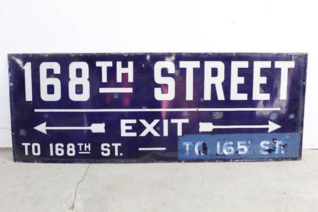 Rare Original New York City Fabric Subway Signs