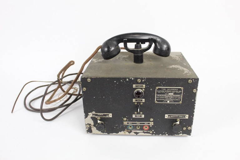 Us Navy Wwii Battleship Telephone Receiver Set