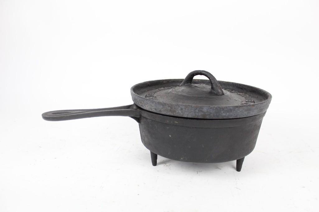 19th C. Cast Iron Spider Pan, Mountain City, Gate Mark