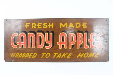 Wood Paint "salt Water Taffy" Sign,amusement Park,2of2