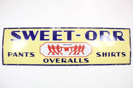 Sweet Orr Work Wear Porcelain Sign.