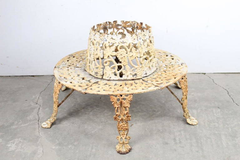 Antique Victorian Cast Iron Tree Surround Circle Bench