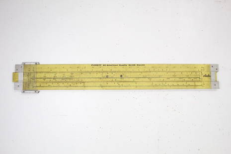 Industrial 7 Ft Large Pickett Working Metal Slide Rules