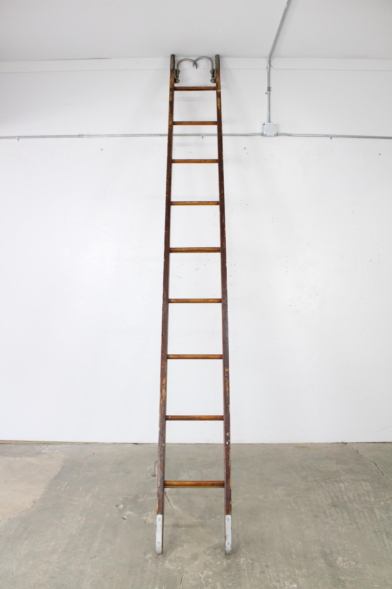 American Lafrance Wood Fire Dept Fireman Ladder