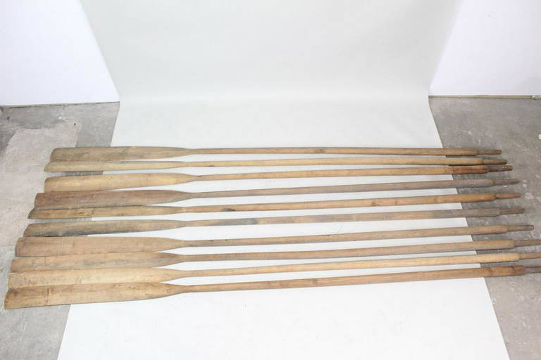10 12 Foot Wooden Sculling Sweeping Rowing Boat Oars