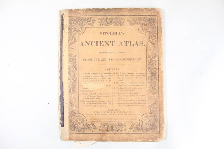 1844 Mitchell's Ancient Atlas Map Book,hand Colored