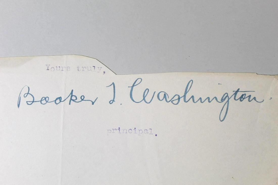 Booker T. Washington Autograph Cut Signature