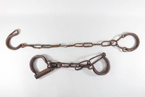 2 Wrought Iron Shackles