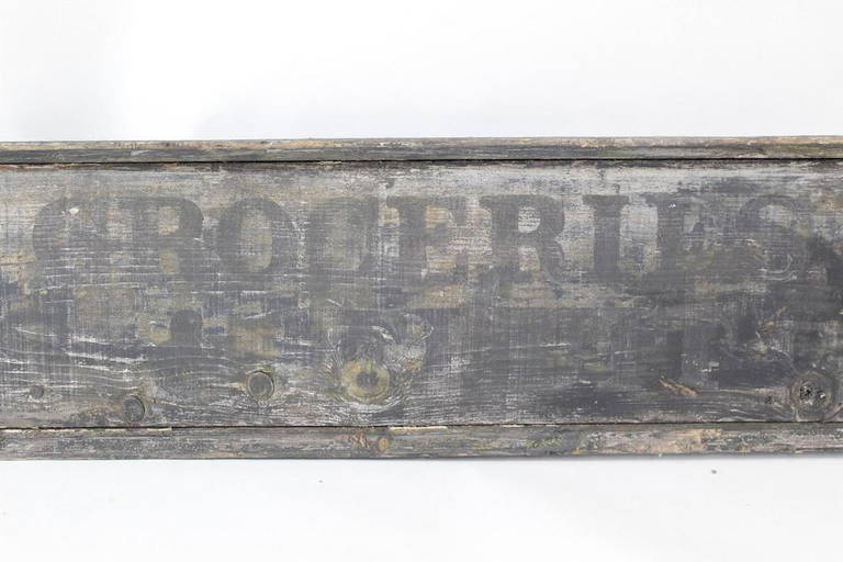 Large 8 ft+ Antique Wooden Grain & Groceries Store Sign - Jan 08, 2022 ...